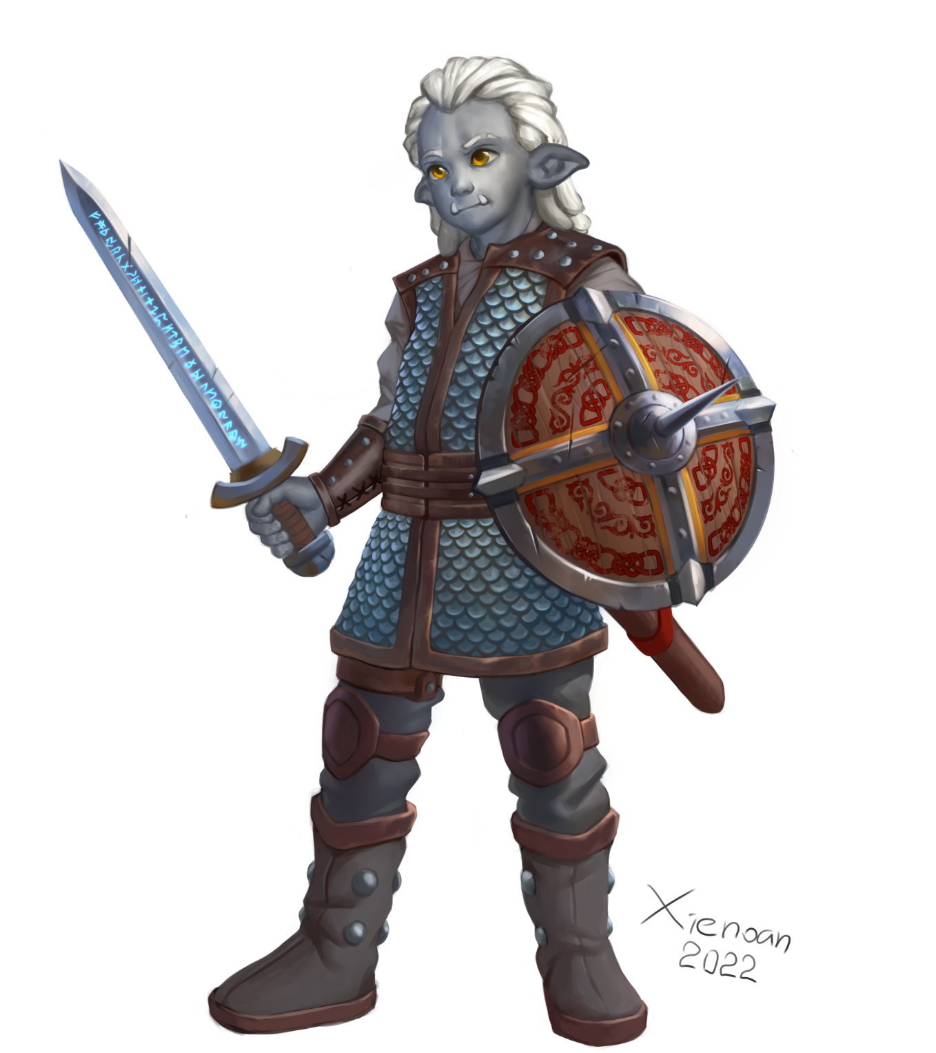 🔞 Xienoan: "D&D character reference commission Half-orc #shota" - 🔞 ...