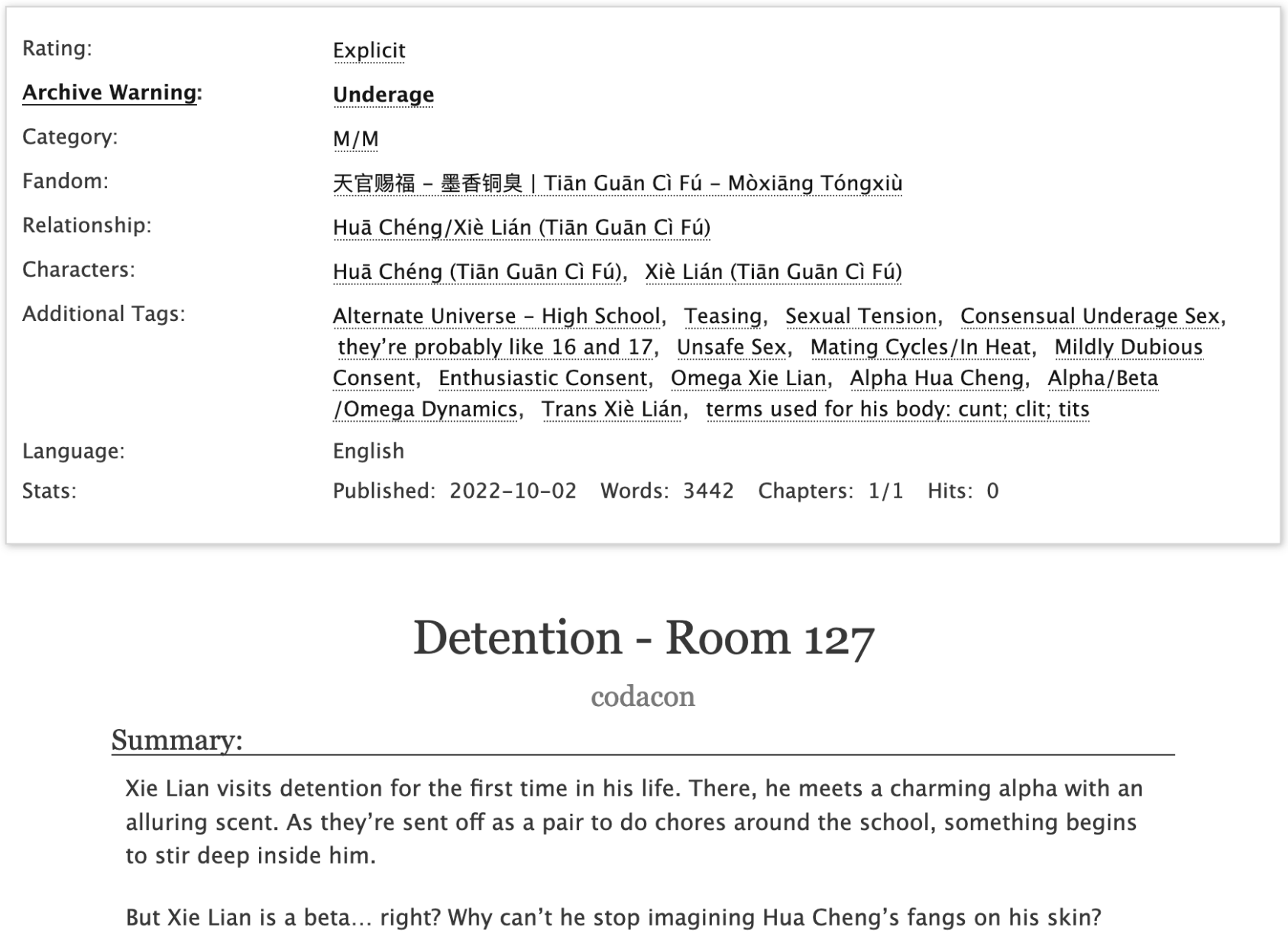 🔞 Coda 🔞: "Underage (high school), omegaverse:" - 🔞 baraag.net