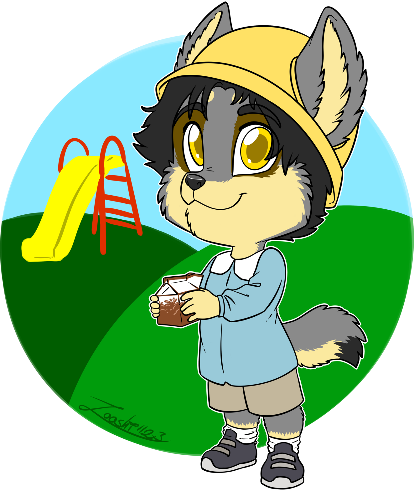 Zooshi Lobuno: "Zooshi in japanese kindergarten uniform" - 🔞 baraag.net