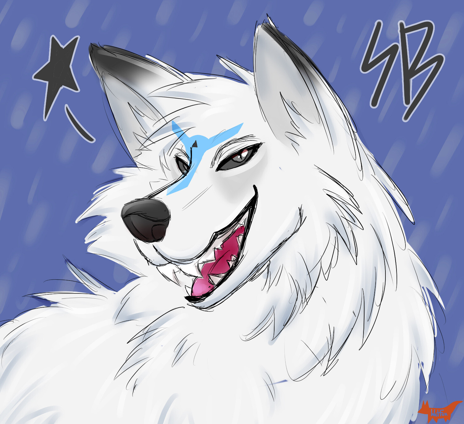 Fox: "Quick sketch gift for the twitch streamer Shadowy…" - 🔞 baraag.net