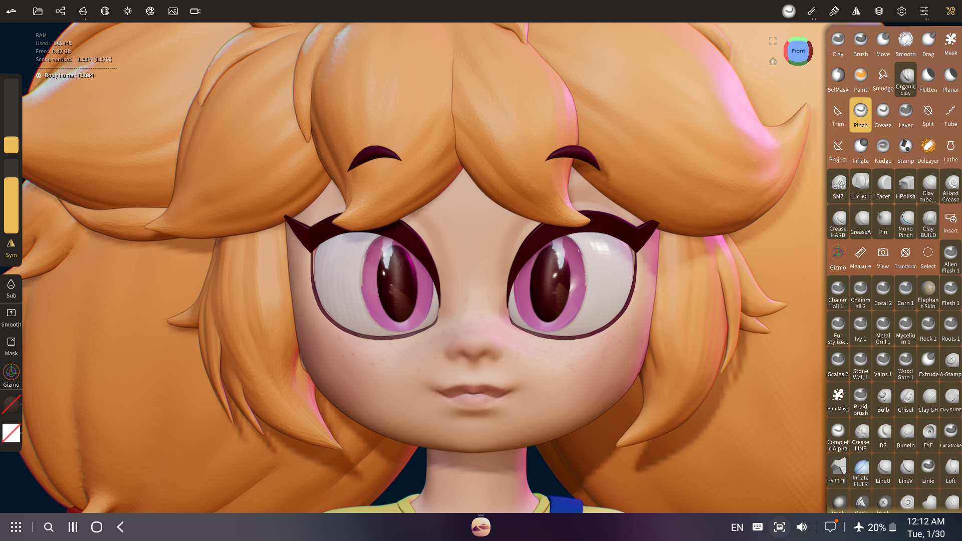 ECO19: "@coffee Thanks, 3d sculpting is really enjoyable,…" - 🔞 baraag.net