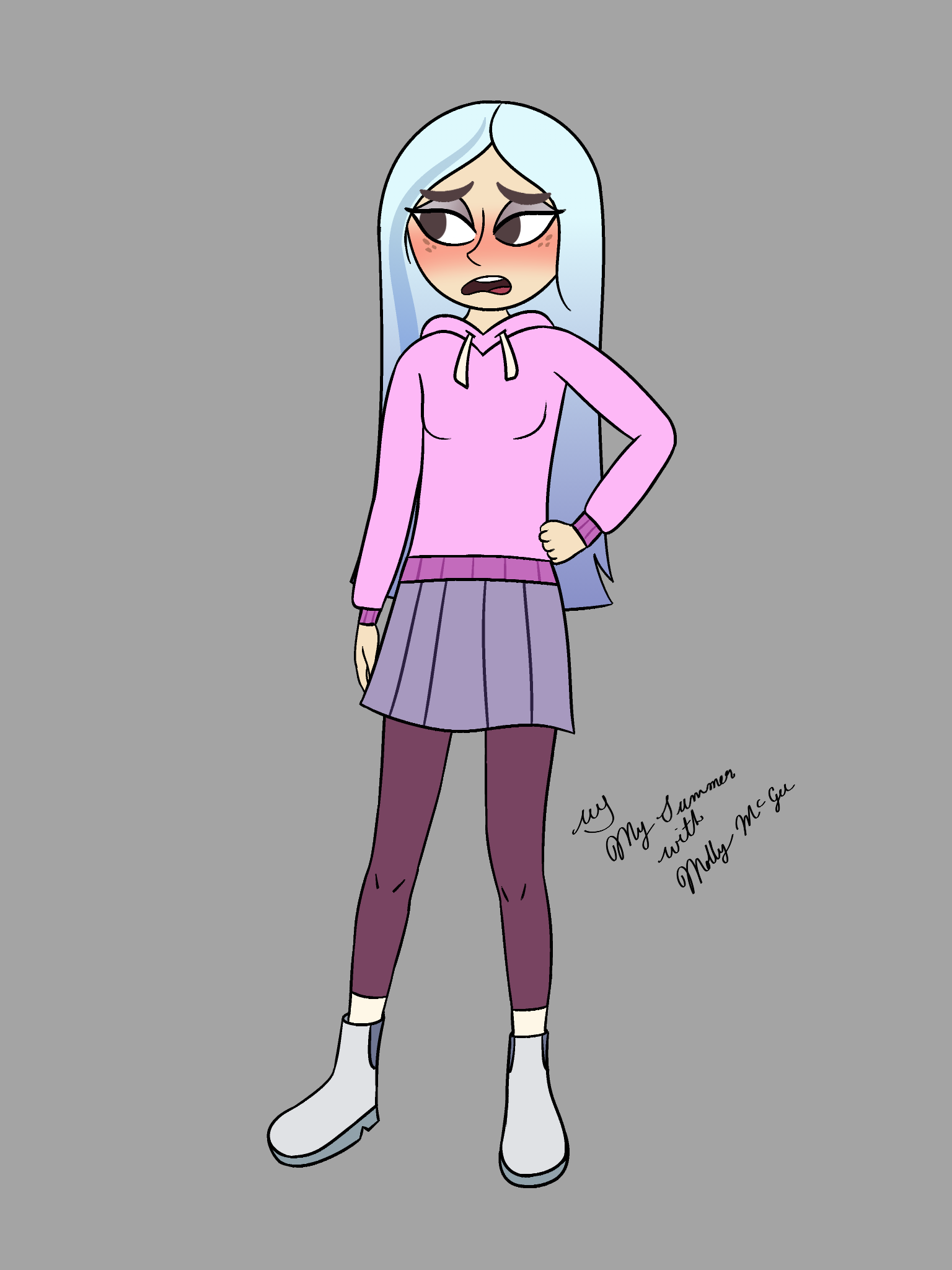 WaffleSteakDraws: "3/? #tgamm #wip #vn #update #theghostandmollymcg ...