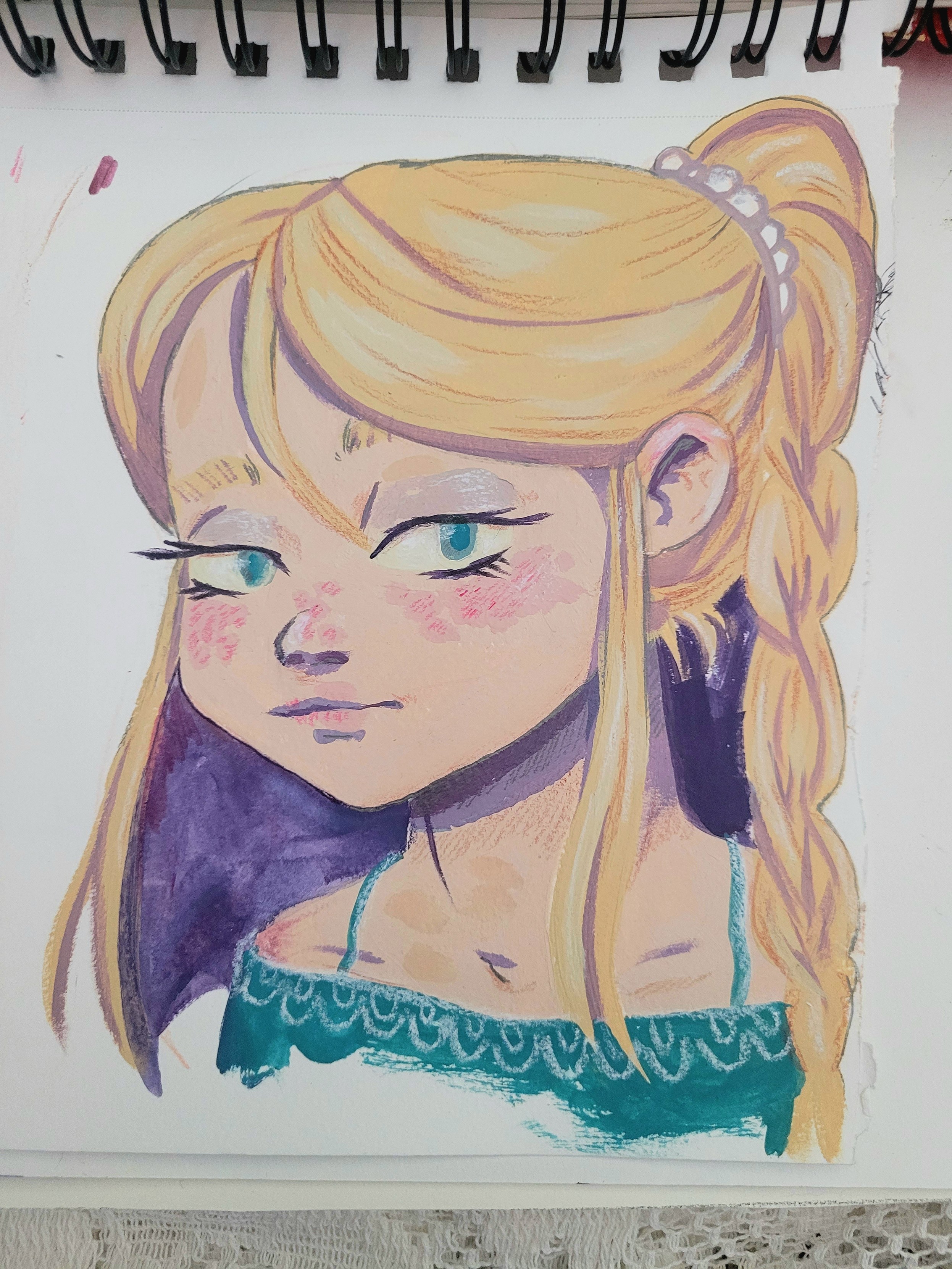 Heckie (open): "A #violete portrait painting I did forever ago. J…" - 🔞 ...