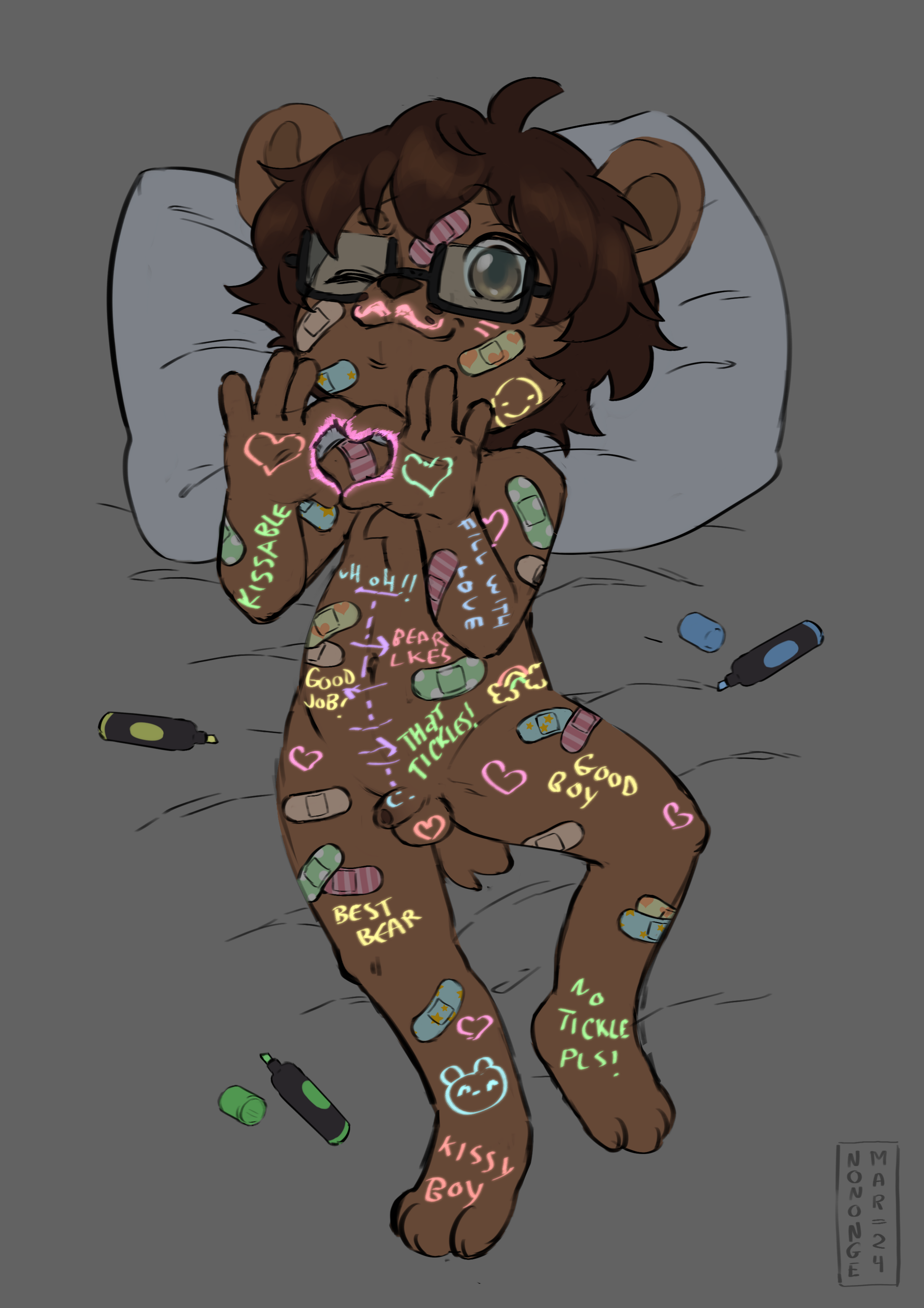 nonoronge: "Uh oh, he found the glowing markers... (Anon comm…" - 🔞 ...