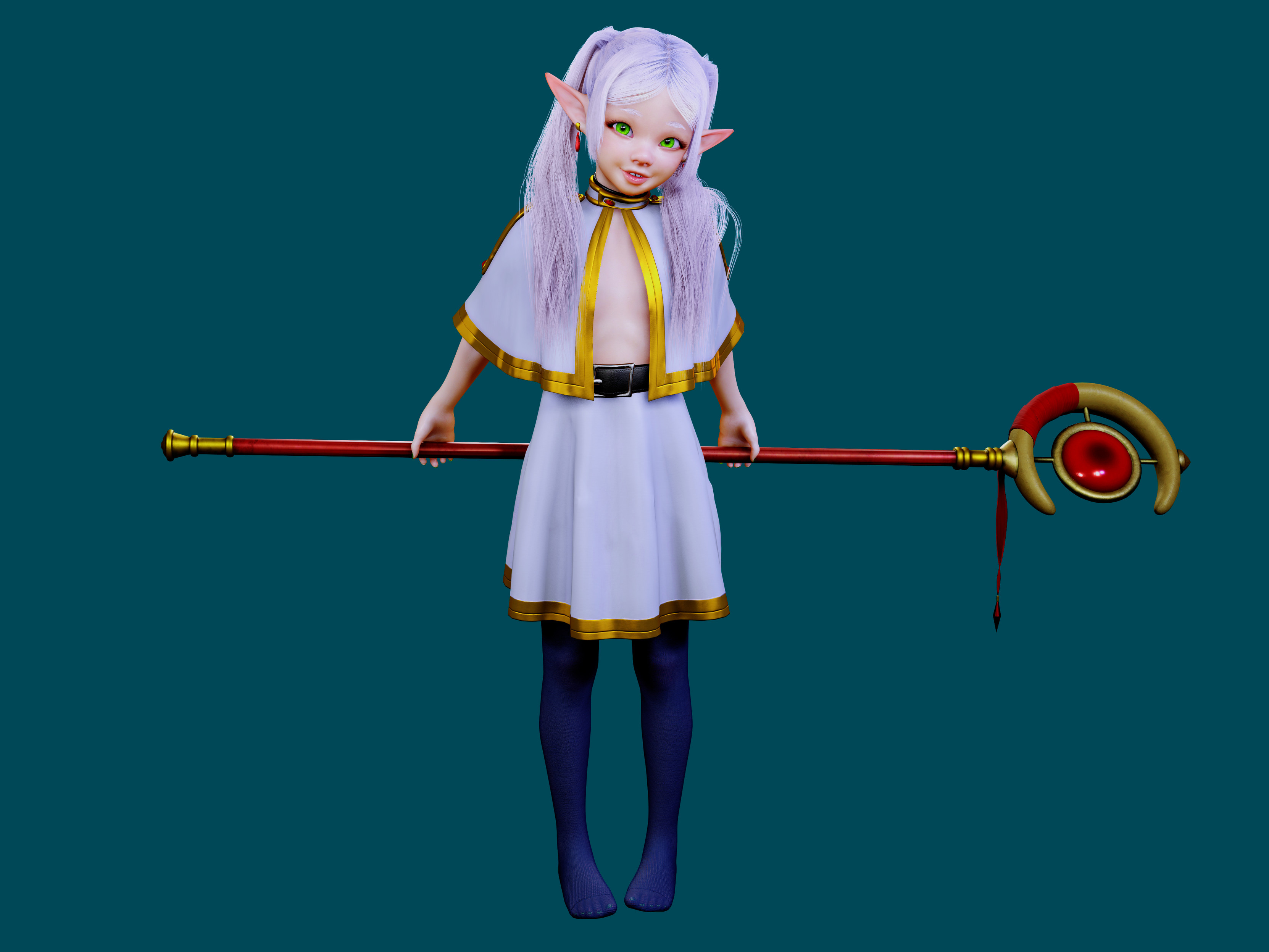 🏴‍☠️Baron Black🏴‍☠️: "Lil Frieren. A smoll elven mage cunny. 😭 #loli ...