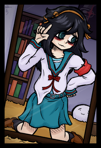 FuzzyOne00: "Tomoko tries doing cosplay" - 🔞 baraag.net