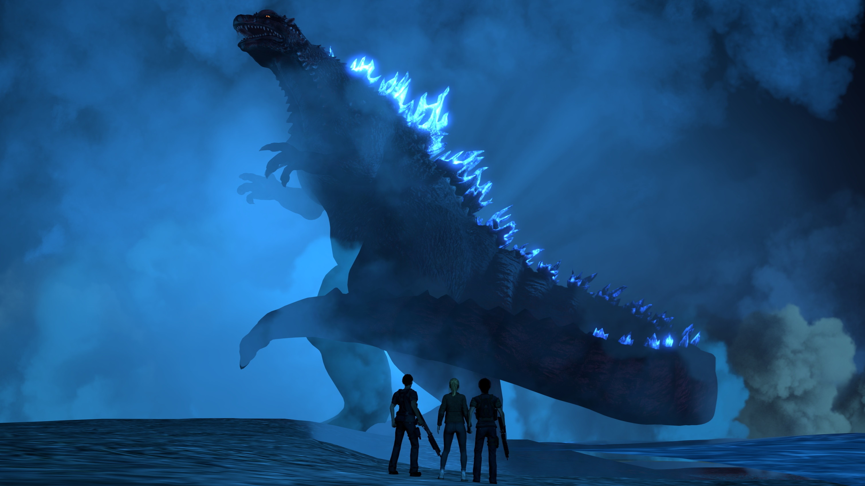 Donkboy: "Godzilla beach #3dcg #godzilla #nick #emmamounte…" - 🔞 baraag.net