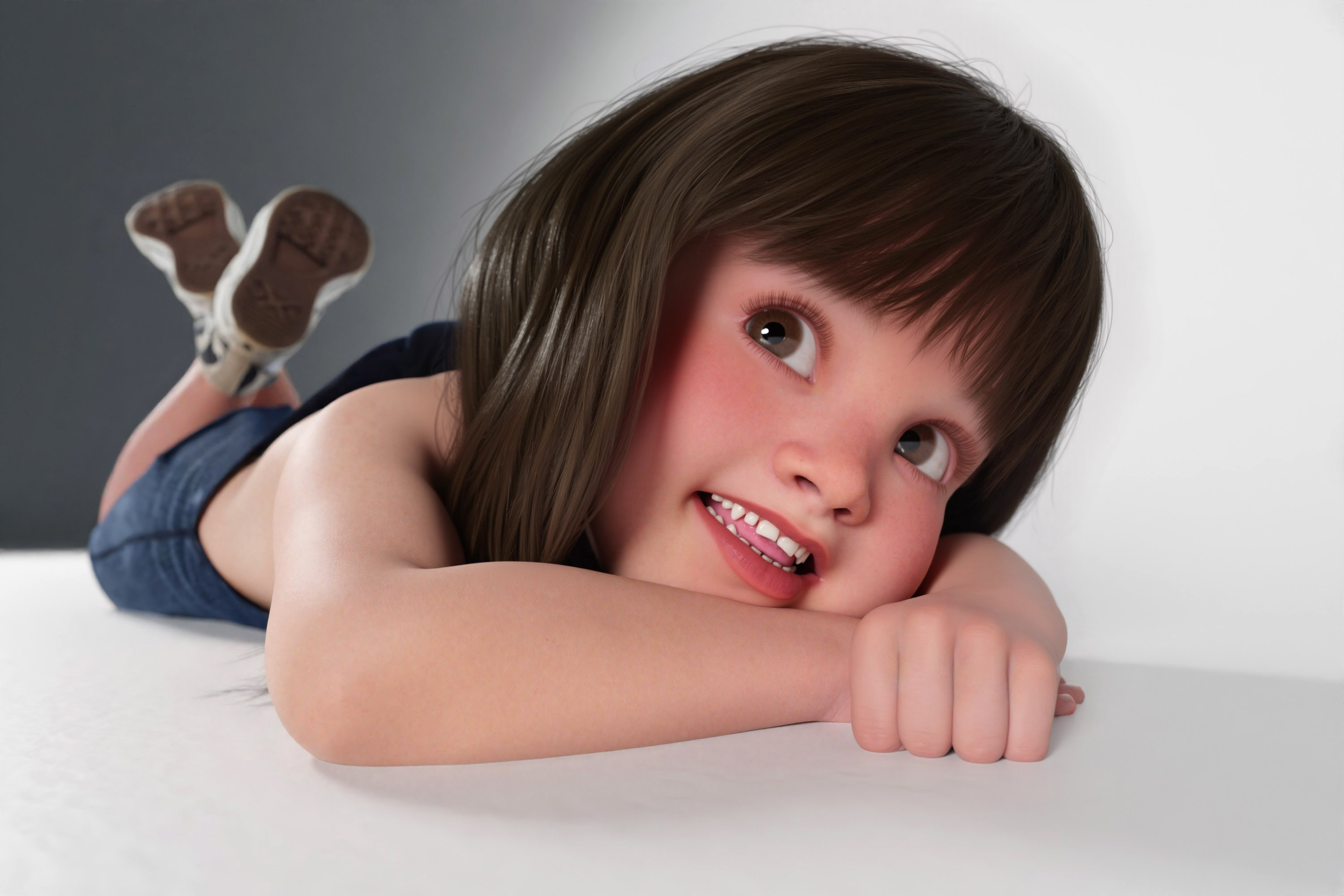 Aurora: "#3d #girl #loli #cute #overalls #converse #sfw" - 🔞 baraag.net