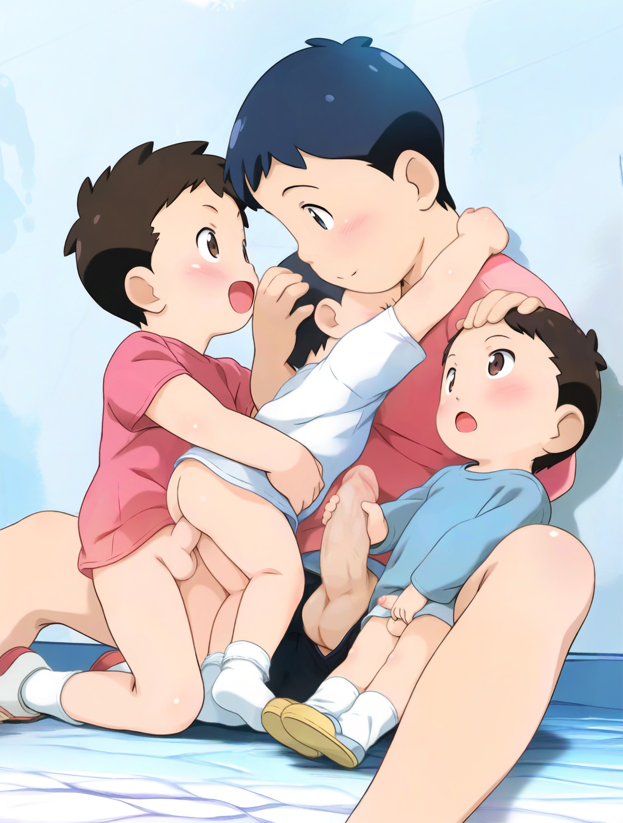 nao🚸🤖🔞: "A happy family gathering #AI #shota" - 🔞 baraag.net