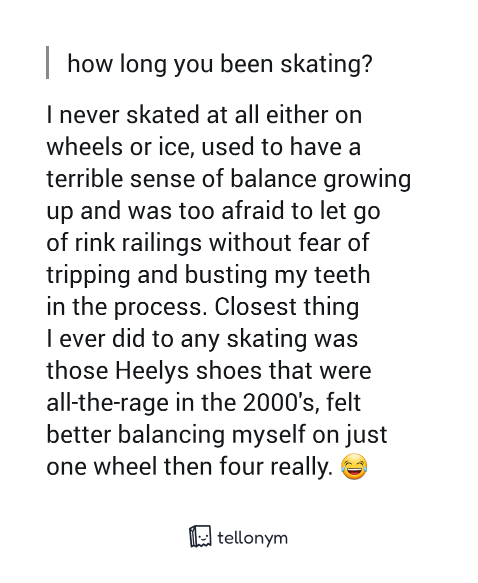 SFA 🔞: " "how long you been skating?" #tellonym https://…" - 🔞 baraag.net