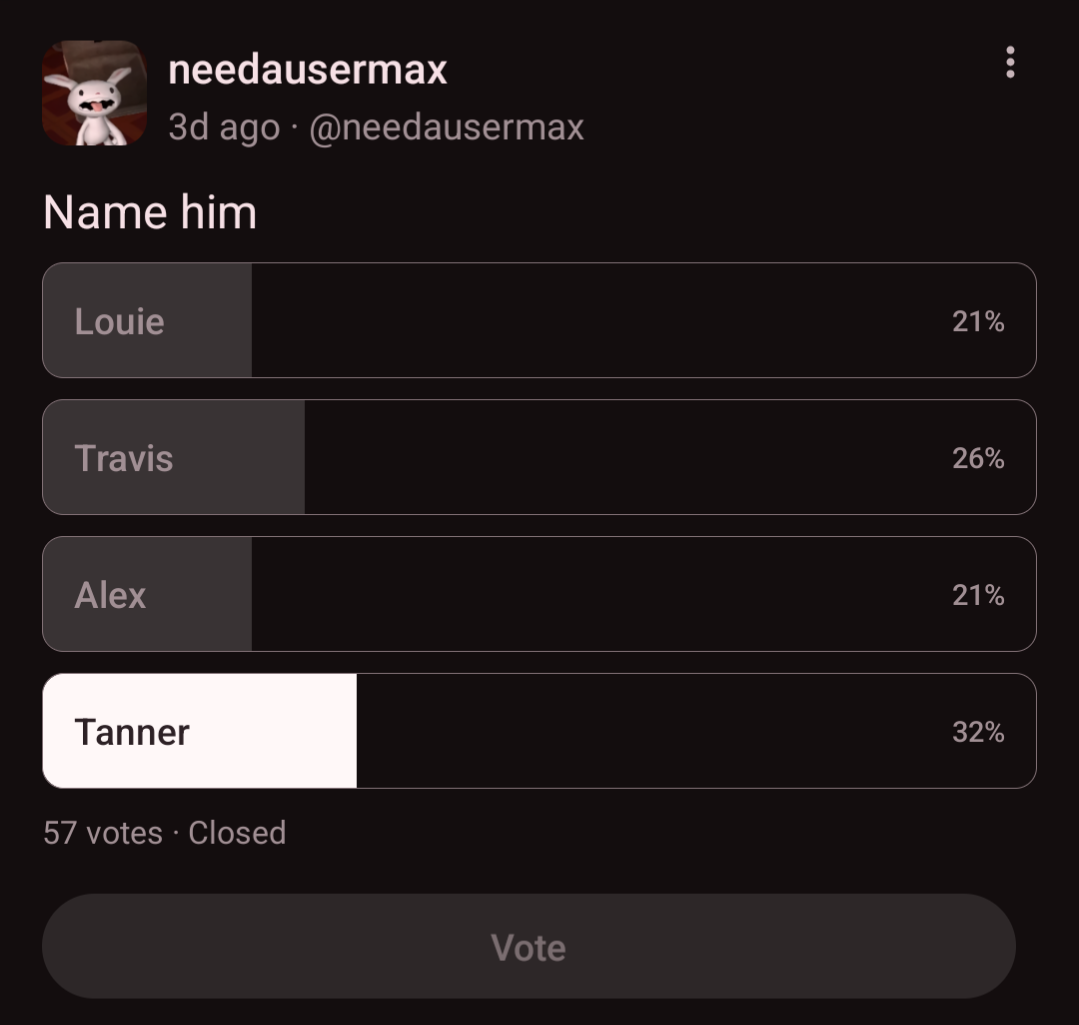 needausermax: "Tanner is the Winning Name Bot for him soon... …" - 🔞 ...