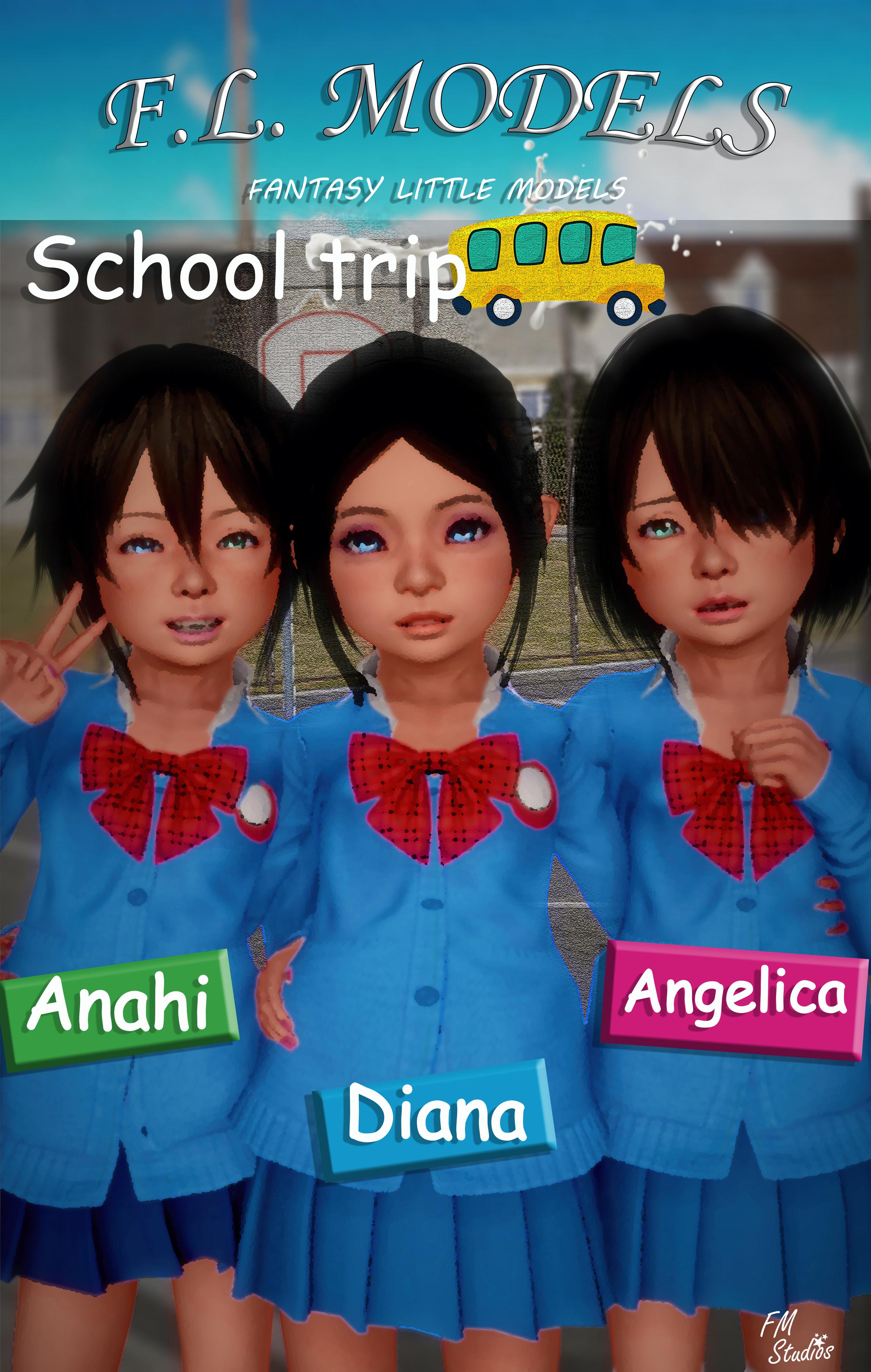 JecbsPlace (Fantasy): "School trip (Diana and Friends) P1 🎒 🏀 #3dcg #lo ...