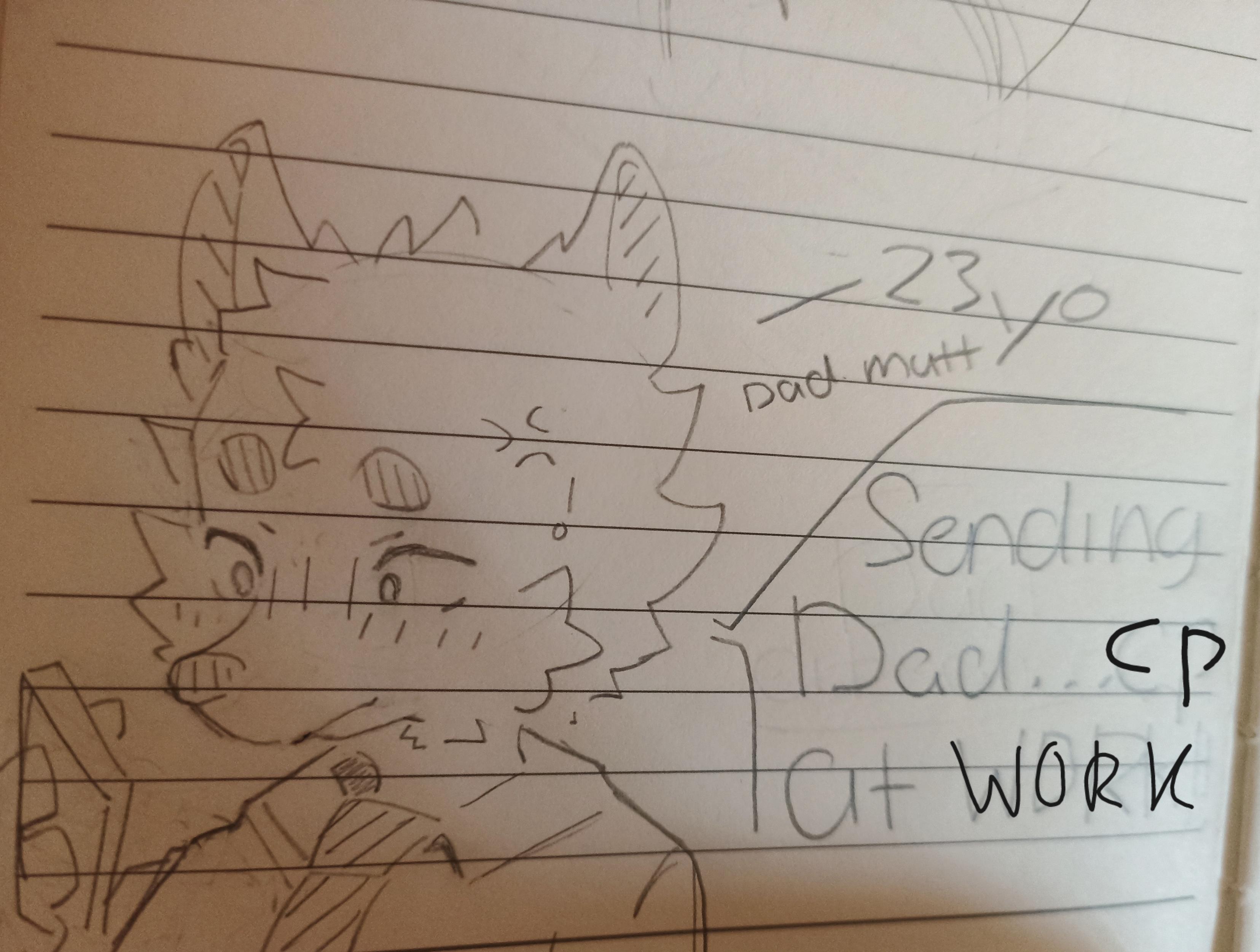 dumb puppy: "Bored in class so i doodled my adooted dad someth…" - 🔞 ...