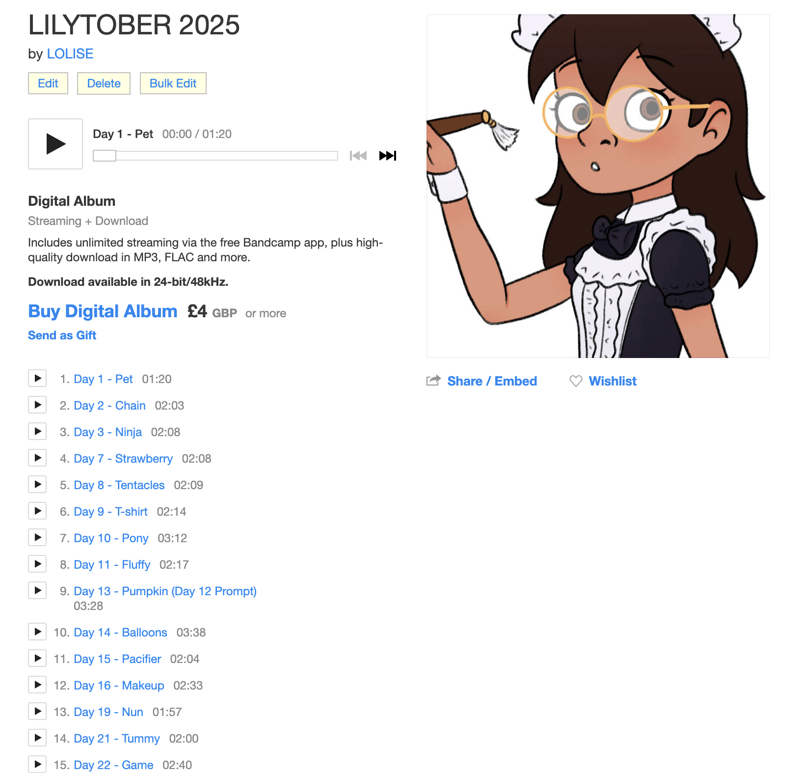 LOLISE [Looking 4 Work] 🏳️‍⚧️: "#lilytober - In collaboration with ...